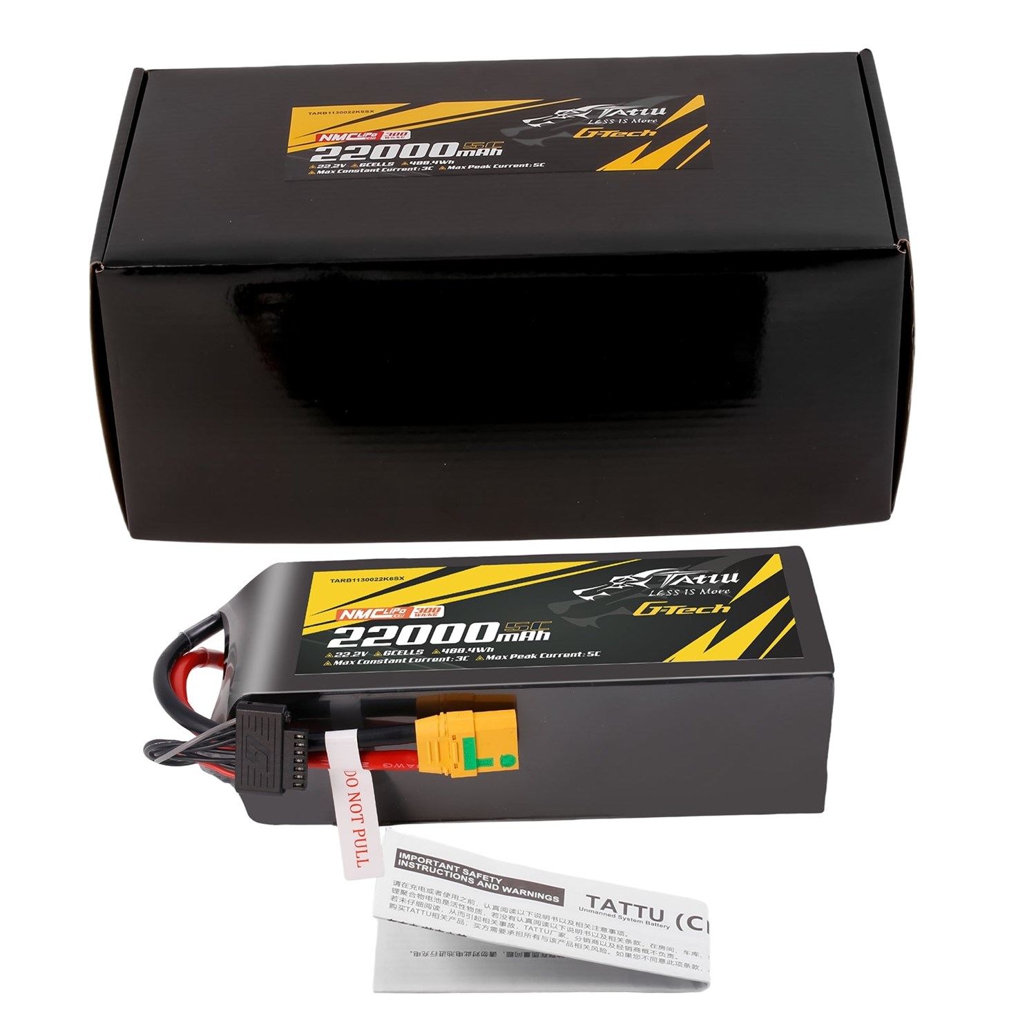 6s 22000mAh - 5C - Gens Ace Tattu NMC XT90-S