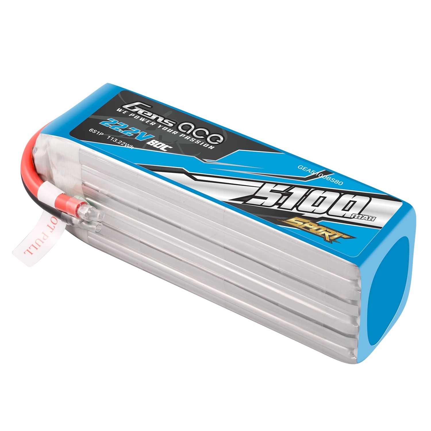 6s 5100mAh - 80C - Gens Ace Sport